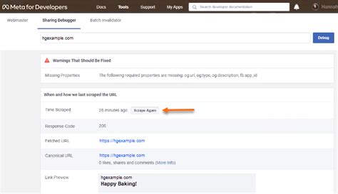 website builder how to link an image to your url when shared on