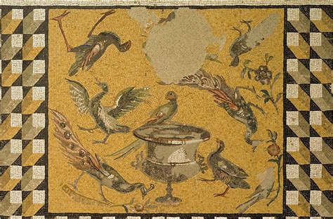 Roman Mosaic Of Birds And Flowers Antioch On Orontes Now Antakya