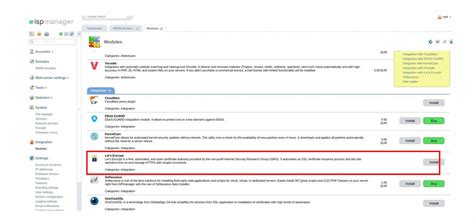 ispmanager creating an ssl certificate let s encrypt introserv