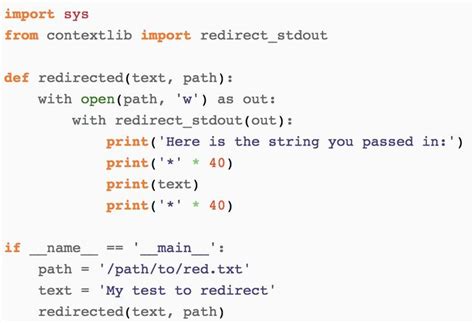 redirecting of stdout in python3 contextlib redirect stdout f