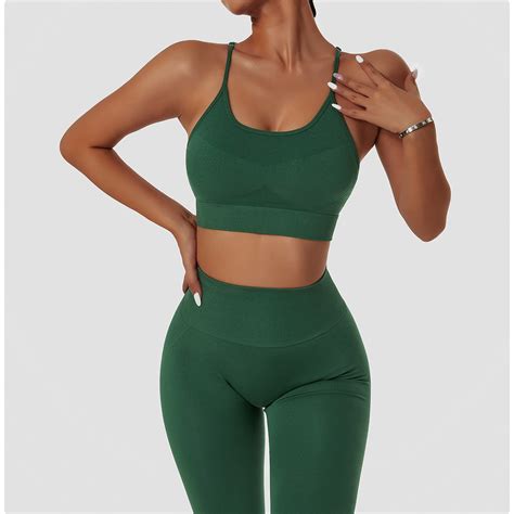 Women Seamless Sportswear Quick Dry Workout Leggings Suit Activewear