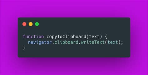 madza 👨‍💻⚡ on twitter useful tip to copy to clipboard in js 👍 💯