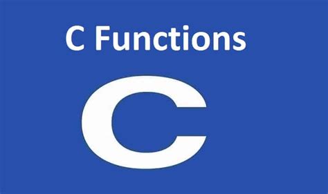 c functions learn c programming