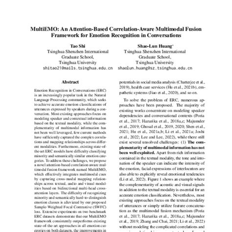 Multiemo An Attention Based Correlation Aware Multimodal Fusion