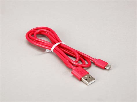 Sc0557 Raspberry Pi 1m Usb A Male To Micro Usb Male Cable In Red Rs