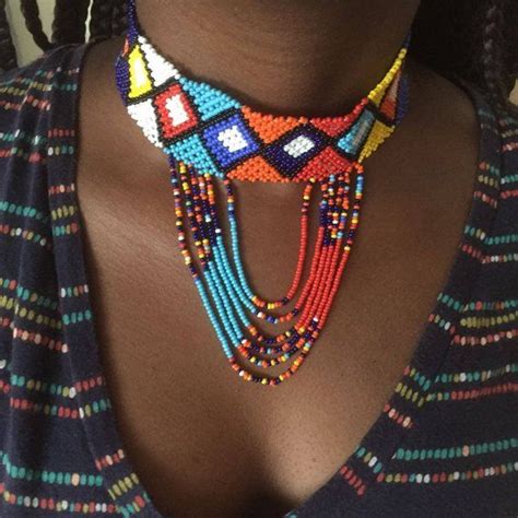 African Necklace Zulu Choker Necklace Kenyan Jewelry South Africa