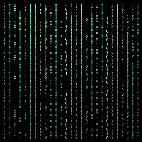 black and white algorithm binary code with digits on background