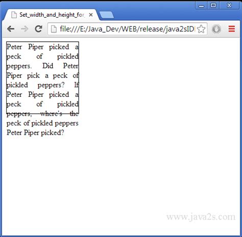 set width and height for paragraph in html and css hot sex picture