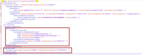 c the length of the query string for this request exceeds the