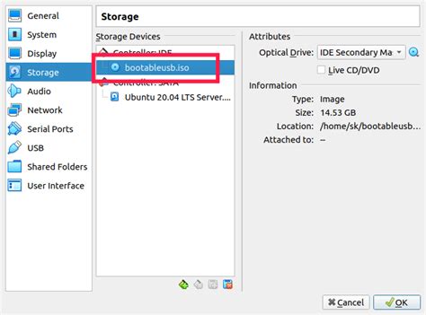how to boot from usb drive in virtualbox in linux ostechnix