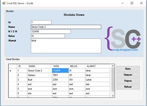 crud vb create read update delete database sql