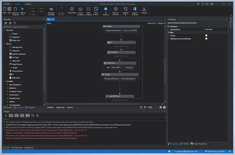 publish error regex match non declared activities uipath community