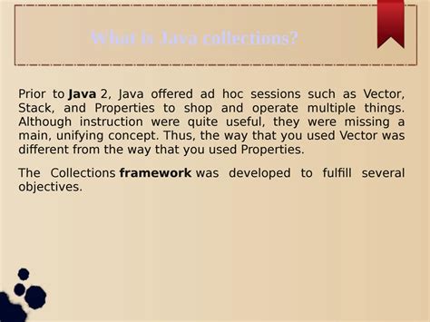 what is java collections education instruction java