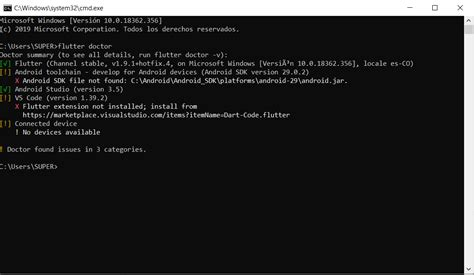 android android sdk error in flutter when installing
