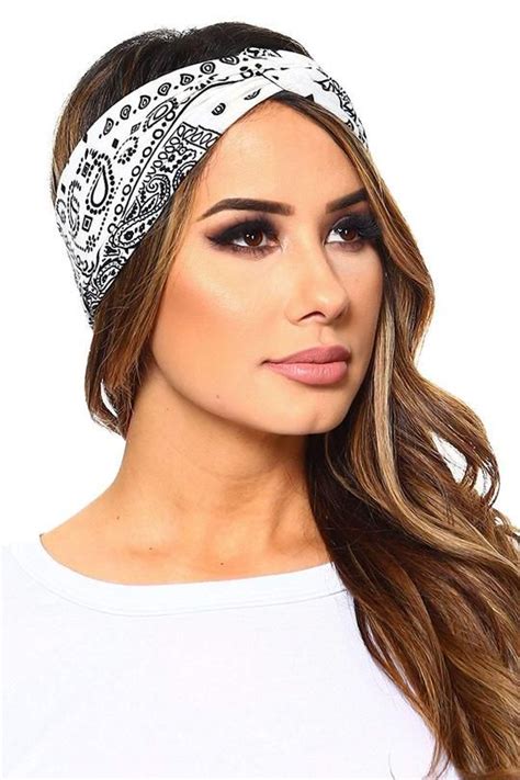 Cotton Bandana Women Fashion Soft Stretch Wrap Bandana Headband Hair