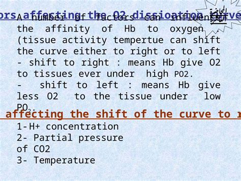 Ppt Factors Affecting The O2 Dissioation Curve Dokumen Tips