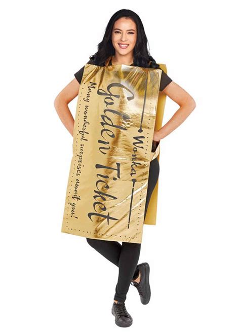 Golden Ticket Costume Adult — Party Britain