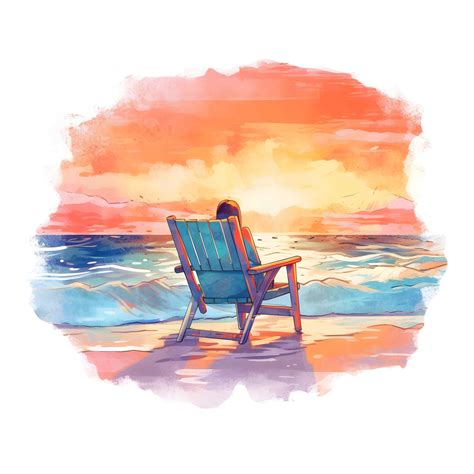 Enjoying Sunset Beach Clipart Sea Beach Sunset Clipart Etsy