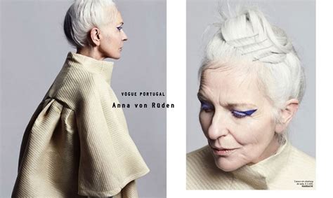 歲月淬鍊之下的成熟韻味：64歲的德國模特兒anna Von Rüden出鏡葡萄牙版《vogue》 The Femin