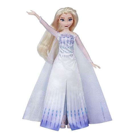 New Frozen 2 Singing Dolls Elsa In White Dress And Anna Queen From