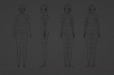 Artstation Female Base Mesh Low Poly Resources
