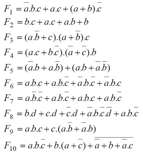 algebre de boole exercice et solution pdf