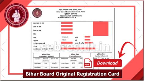 Best Bihar Board Original Registration Card Bihar Board