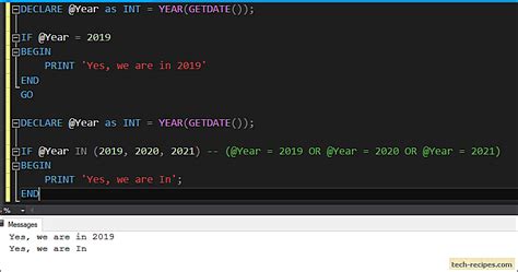 how to use if else statement in sql server