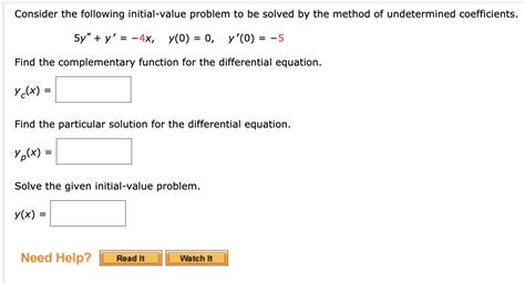 solved consider the following initial value problem to be