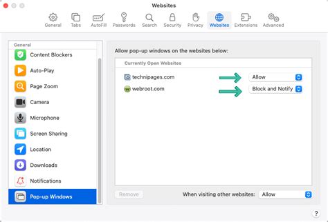 Safari Enable Disable Pop Up Blocker Technipages
