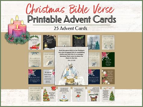 25 Advent Calendar Bible Verses With Advent Cards Healing Home