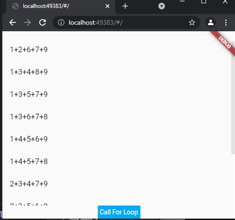 dart flutter how to display for loop results in listview