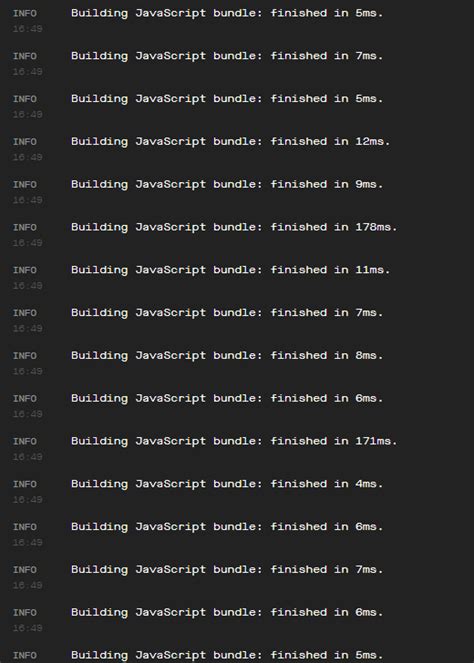 react native expo building javascript bundle multiple times and fail