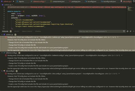 parsing error eslint was configured to run on ` nfig ts` using