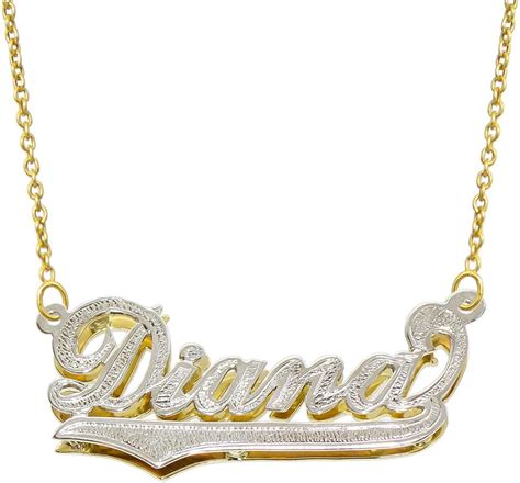 Gold Name Plate Necklace