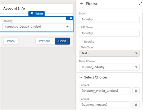 default flow picklist value without duplicates in new flow builder