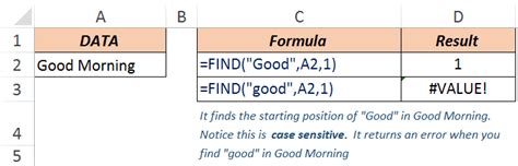 how to use excel find function examples video