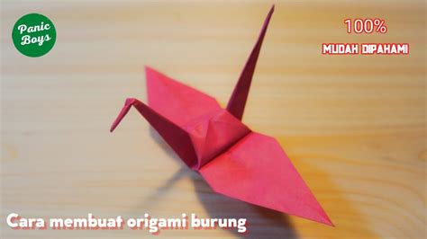 Cara Membuat Burung Dari Kertas Origami Yang Mudah Origami Burung