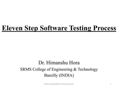 Eleven Step Of Software Testing Process Ppt
