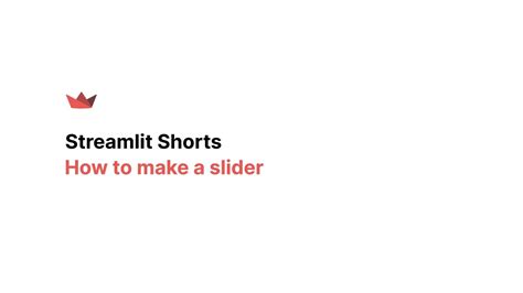 streamlit shorts how to make a slider youtube