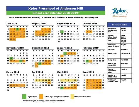 extraordinary anderson 4 school calendar calendar printables school