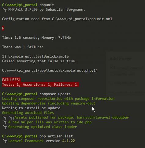 laravel strange characters in php cli output stack
