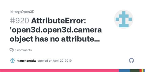 attributeerror open3d open3d camera pinholecameratrajectory object