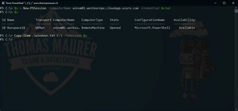 copy files to azure vm using powershell remoting thomas