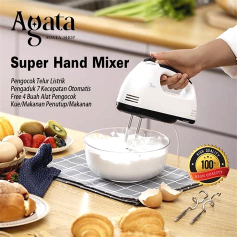 Jual Mixer Super Hand Mixer Pengaduk 7 Kecepatan Otomatis Kocokan