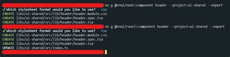 nx g nrwl next component export flag doesn t work · issue 10322