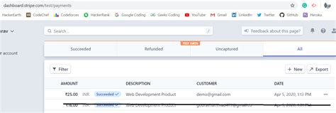 how to integrate stripe payment gateway in node js geeksforgeeks