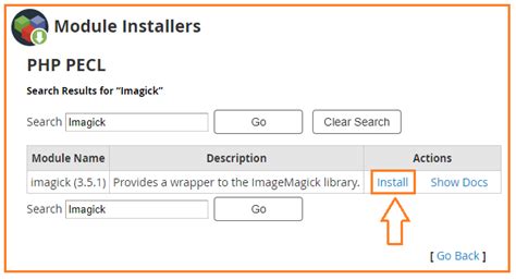 how to install imagemagick extension for a php version using whm