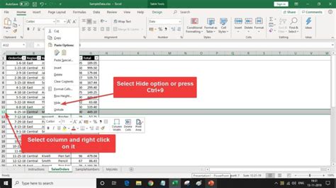 how to hide or unhide rows and columns in excel h2s media