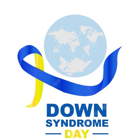 Vector Cinta Diseño Del Día Mundial Del Síndrome De Down Con Mapa Png